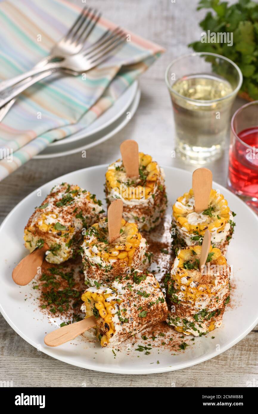 Delicious Indian of corn cob, also called Bhutta, flavored with butter ...