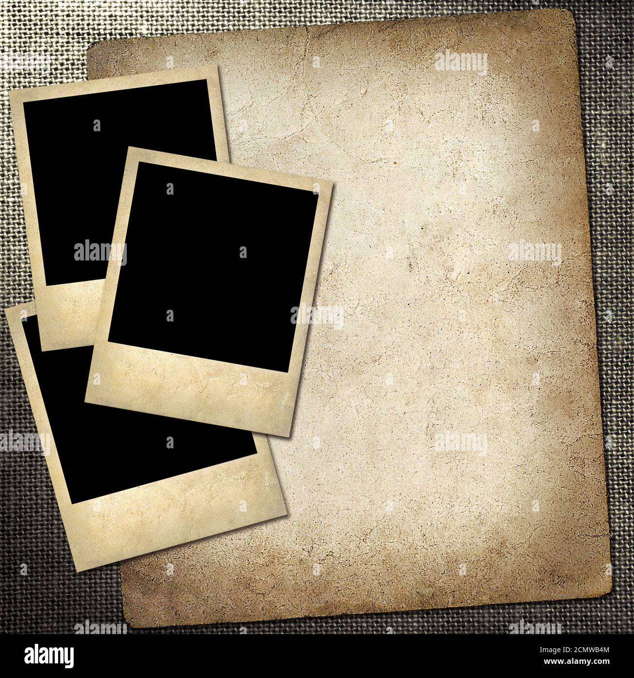 Old-style photo on a linen background vintage style Stock Photo - Alamy