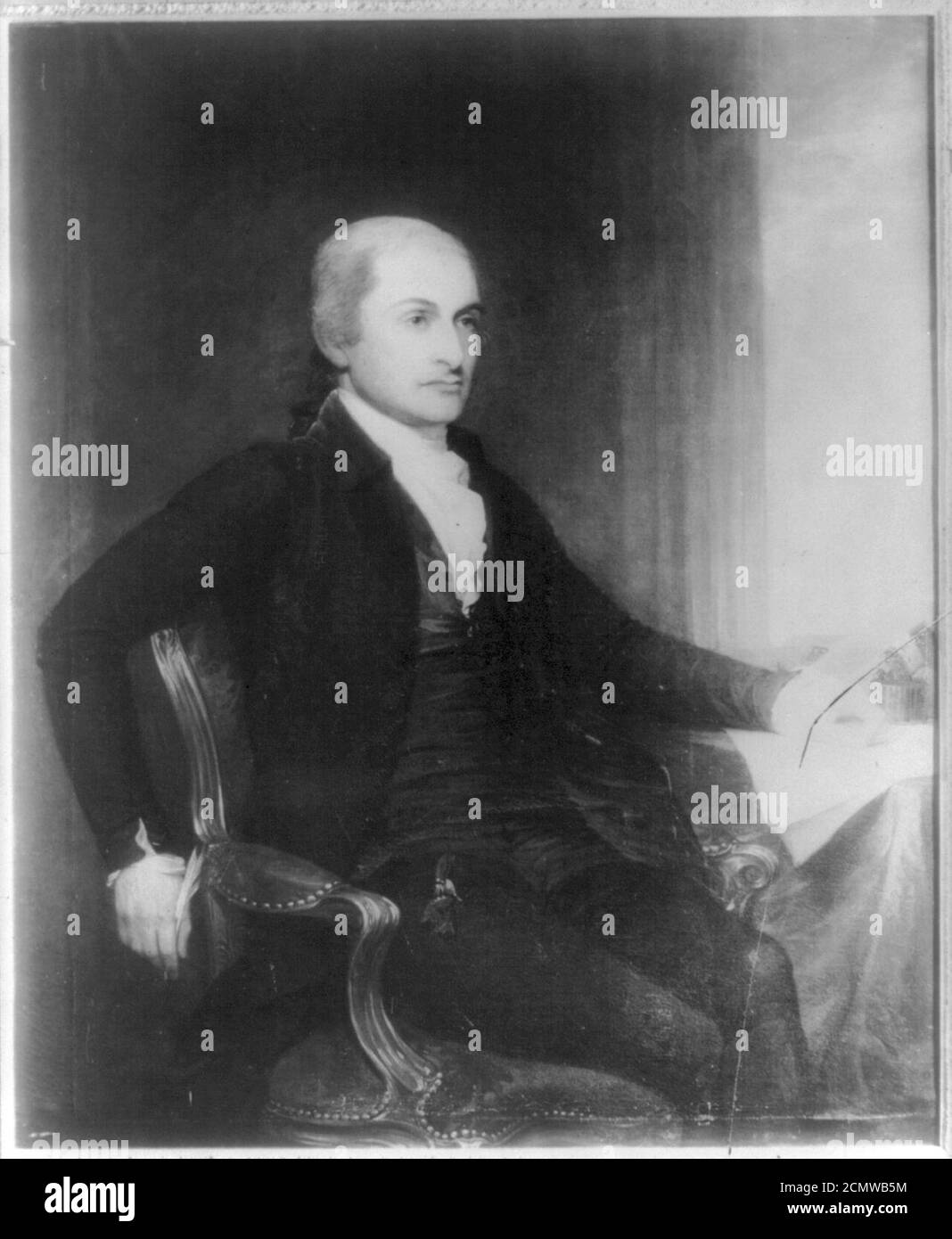 John Jay, 1745-1829, three-quarter length portrait, seated, facing ...
