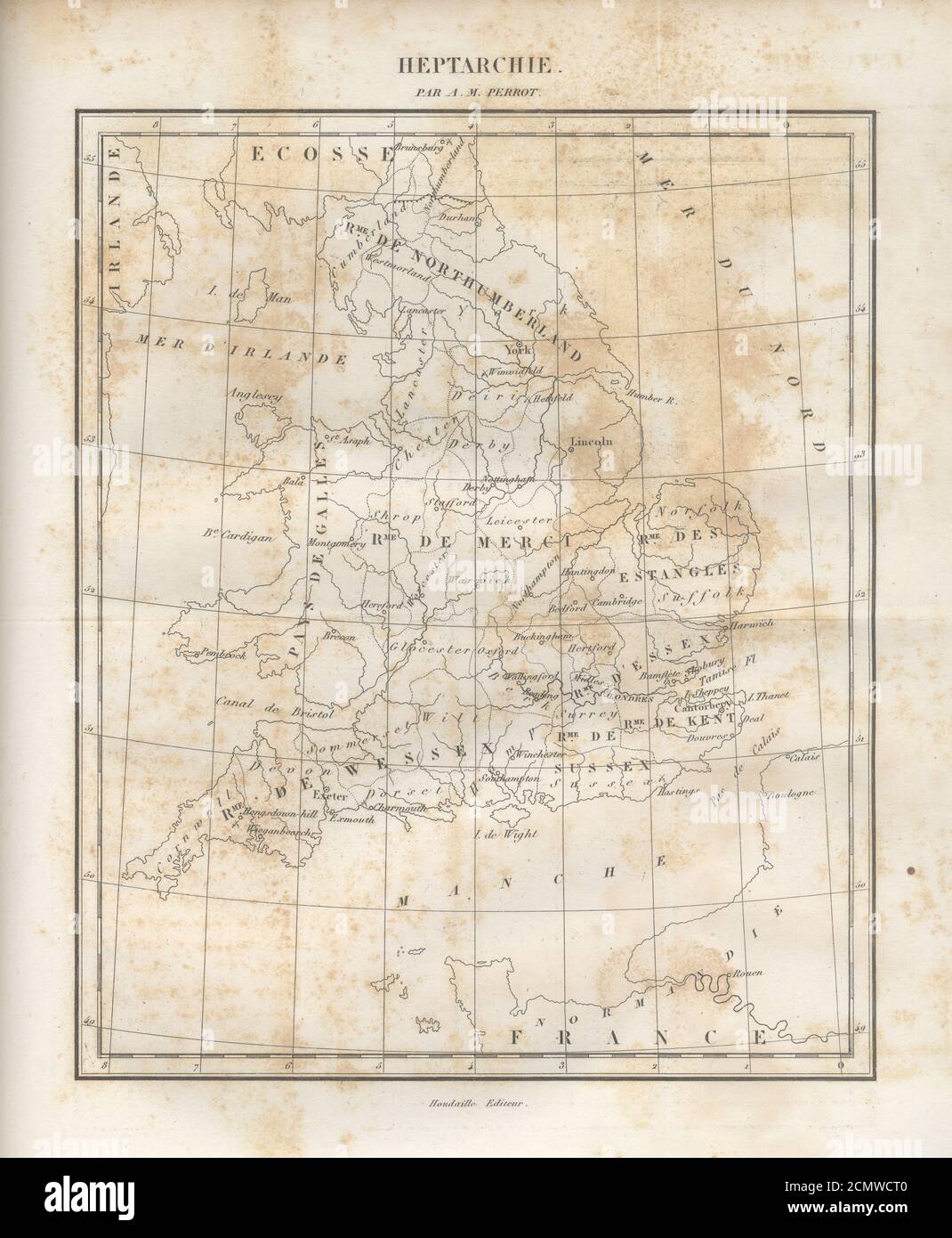 Historical Map of England and Great Britain, English Victorian ...