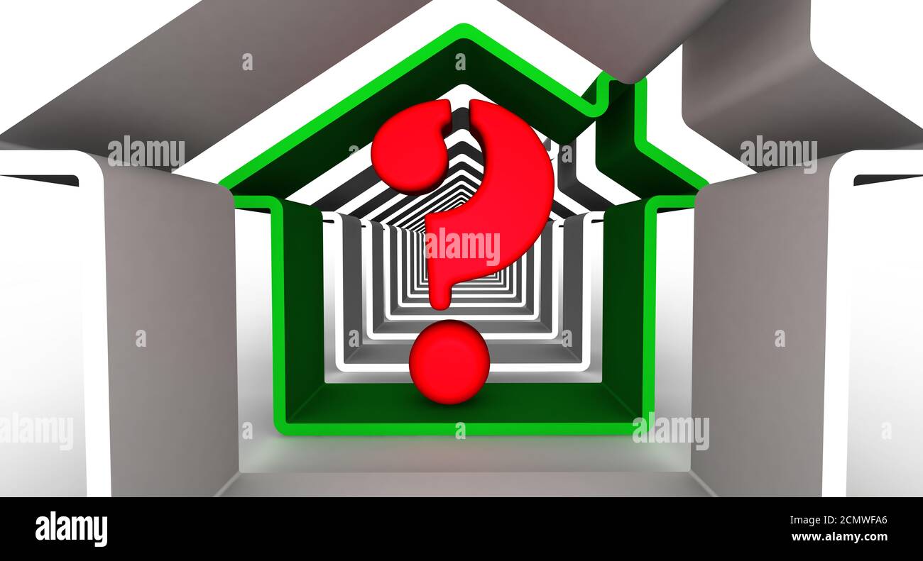 The problem of choice real estate. Symbolic houses in a row and ...