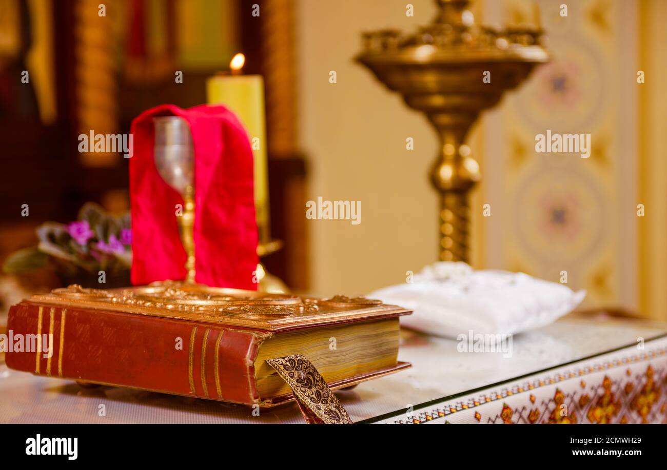 objects in church ceremony closeup Stock Photo - Alamy