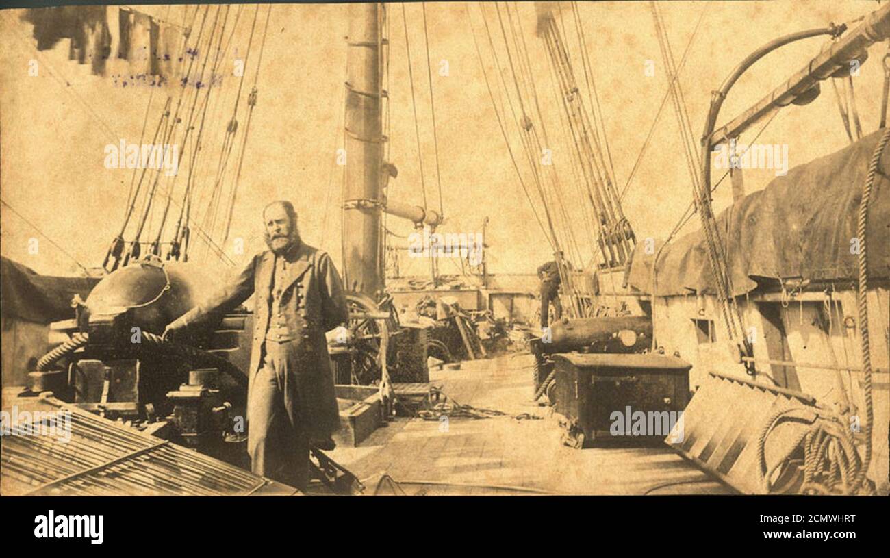 John McIntosh Kell on the CSS Alabama Stock Photo - Alamy
