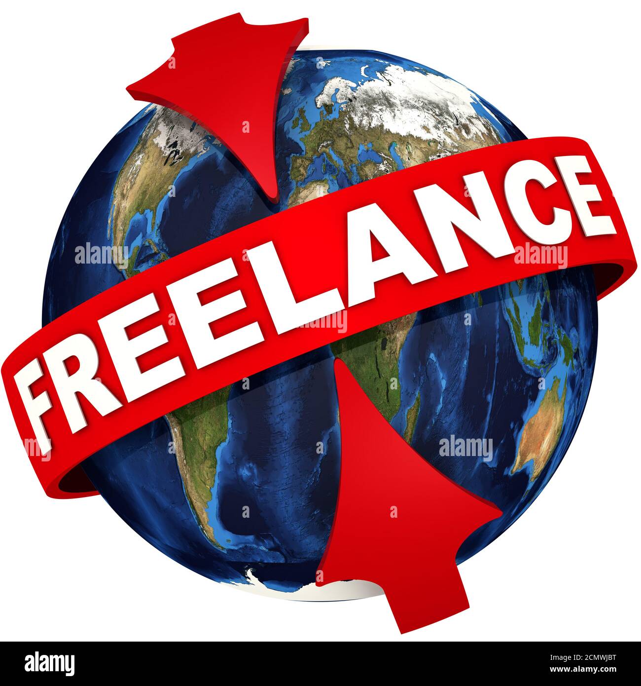 Freelance icon. Red arrows emphasize the white text FREELANCE on the ...