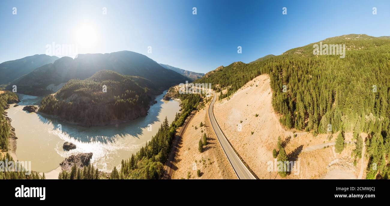 Beautiful Panoramic View of Canadian Nature Stock Photo - Alamy