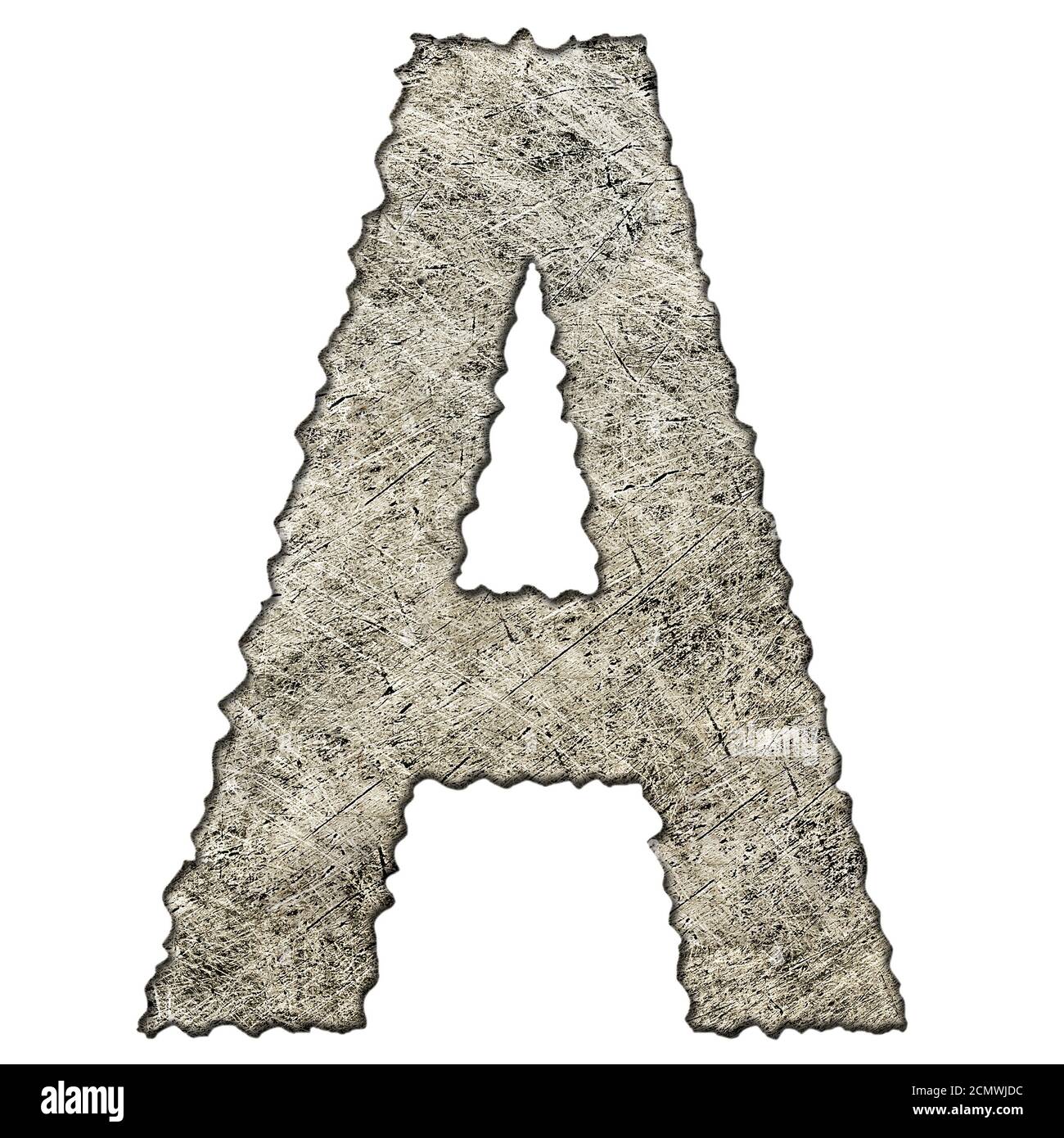 old scratched metal letter T isolated on white background Stock Photo ...