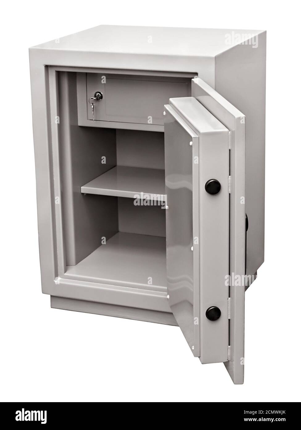 empty open metal safe isolated on white background Stock Photo - Alamy