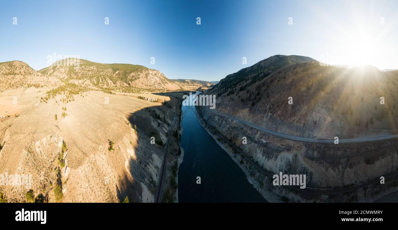 Beautiful Panoramic View of Canadian Nature Stock Photo - Alamy