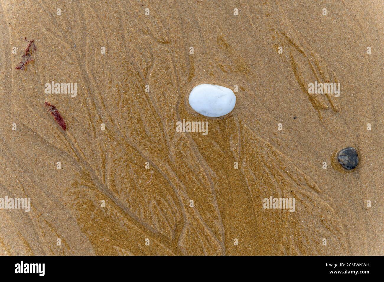 Natural Sand Art of the Beach atlantic ocean Stock Photo - Alamy