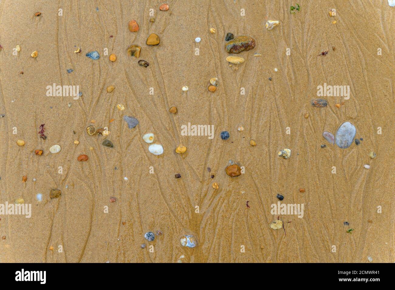 Natural Sand Art of the Beach atlantic ocean Stock Photo - Alamy