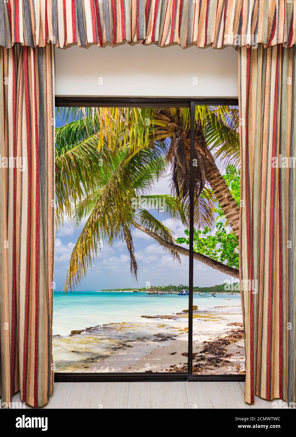 open window to the sea Stock Photo - Alamy