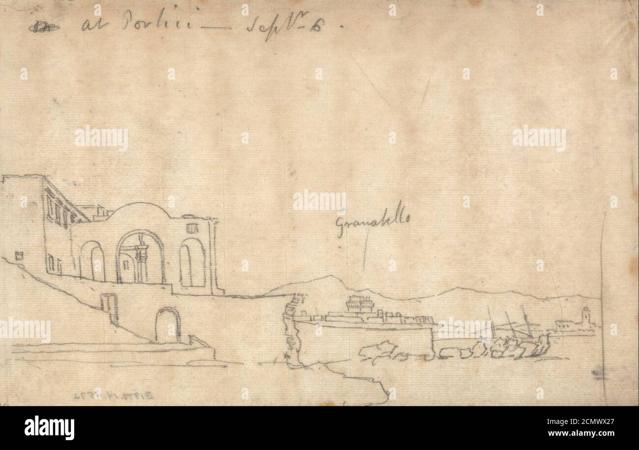 John Robert Cozens - At Portici Stock Photo - Alamy