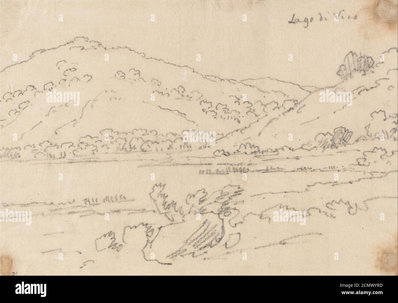 John Robert Cozens - Lago di Vico Stock Photo - Alamy