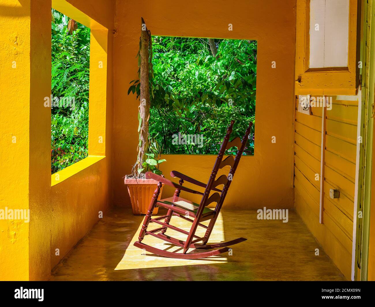 wooden rocking chair Stock Photo - Alamy