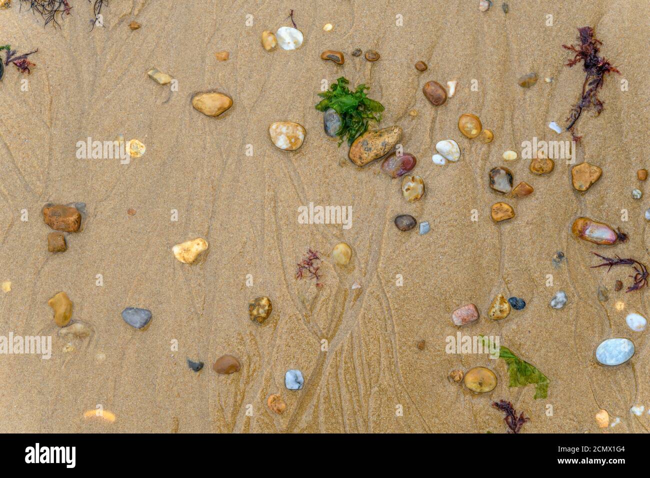 Natural Sand Art of the Beach atlantic ocean Stock Photo - Alamy