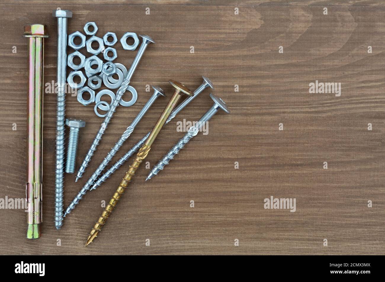 Several various metal fasteners for construction Stock Photo - Alamy
