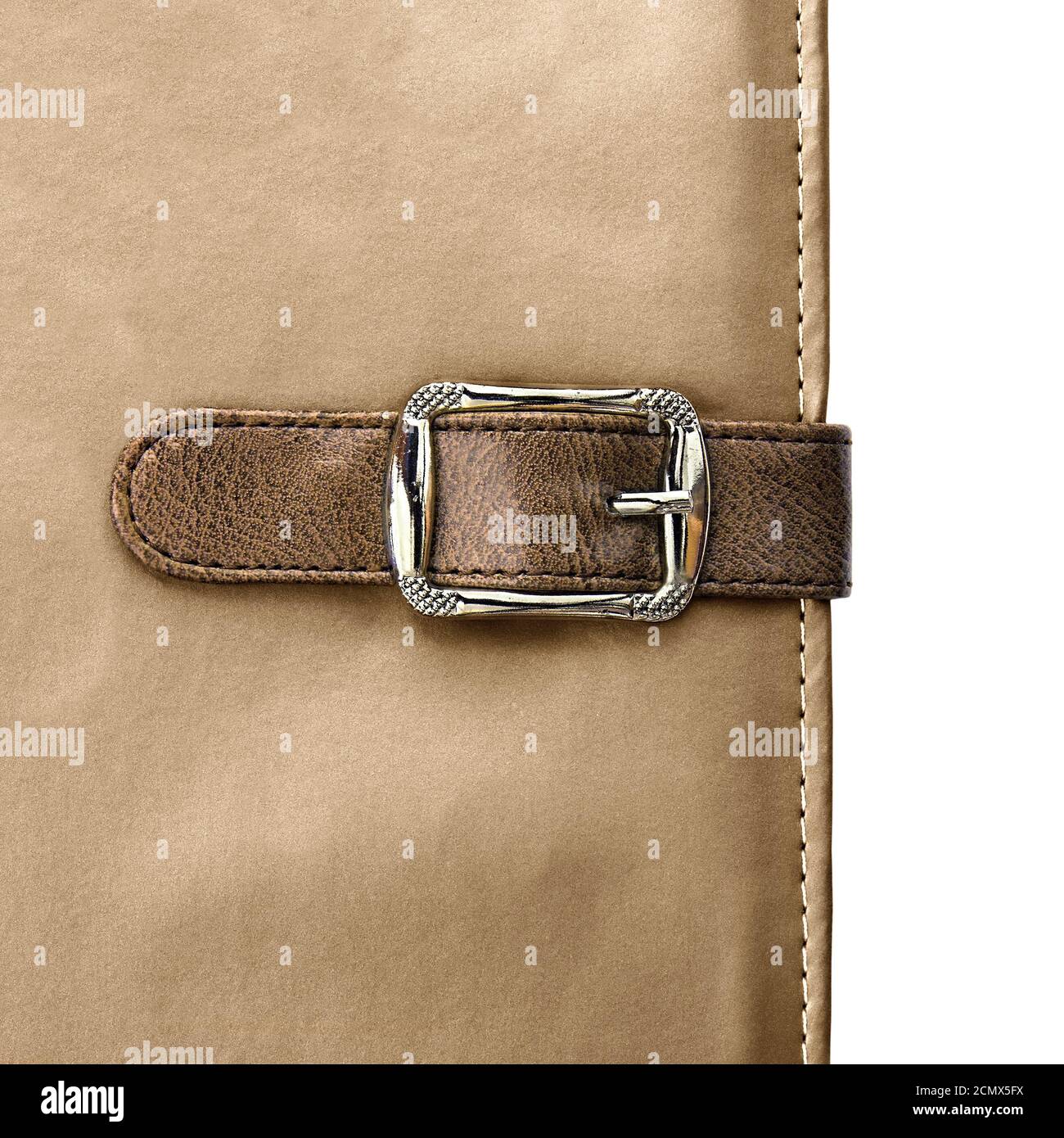 notebook closeup with buckle in the form of a leather strap Stock Photo ...