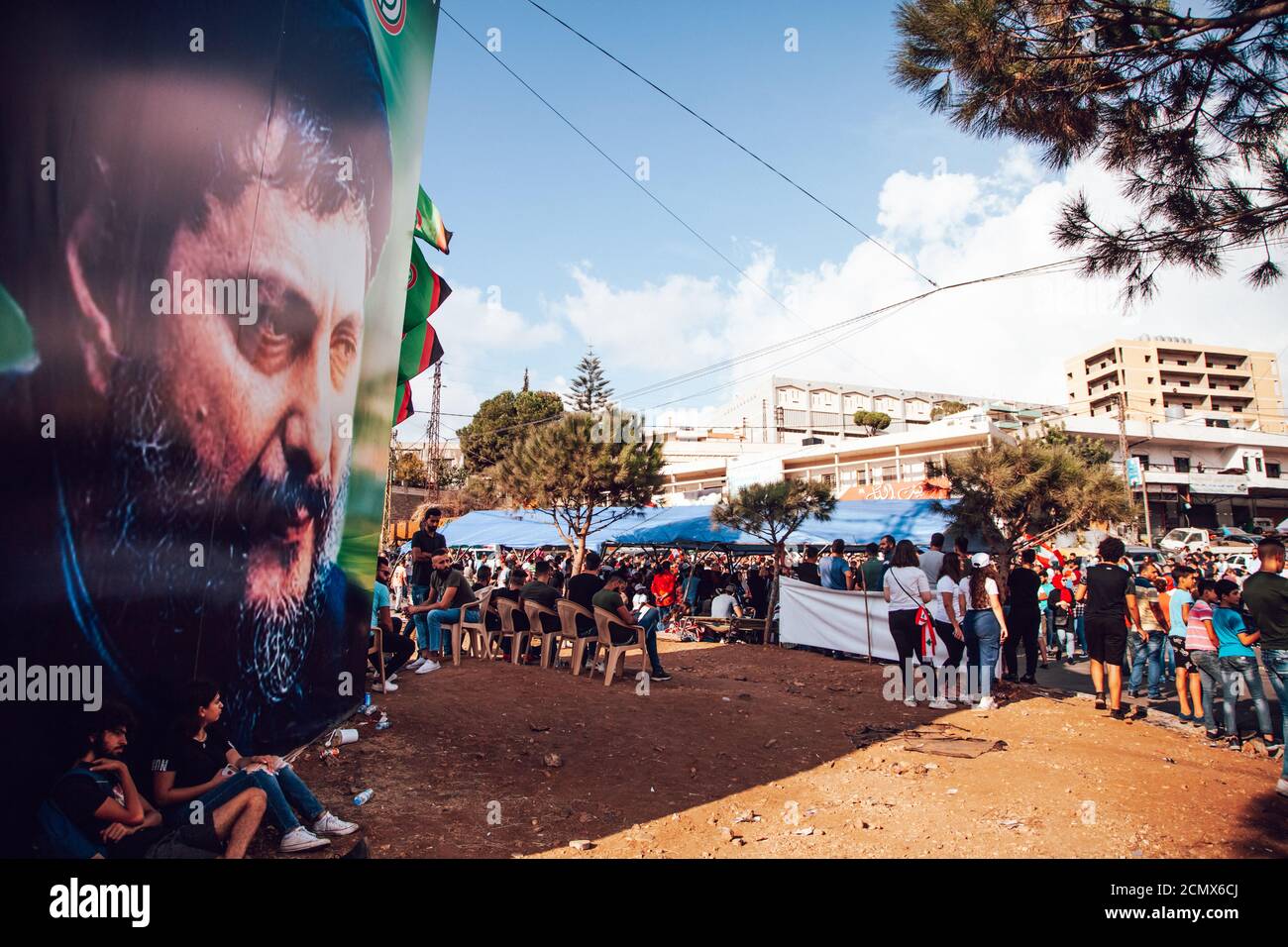Nabatieh, South Lebanon - 10 20 2019: Lebanese Protesters Revolution ...