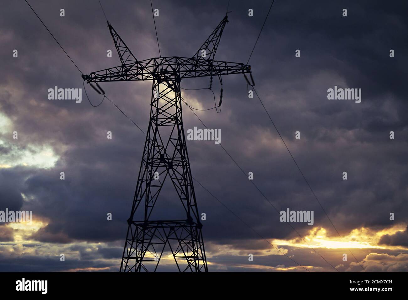 Storm power line hi-res stock photography and images - Alamy