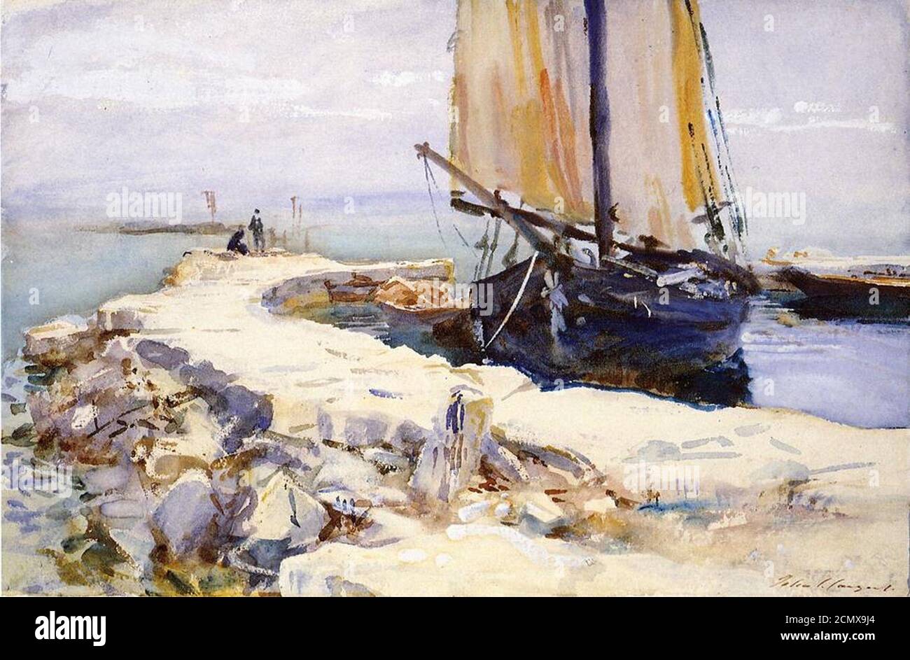 John Singer Sargent - Above Lake Garda at San Vigilio Stock Photo - Alamy