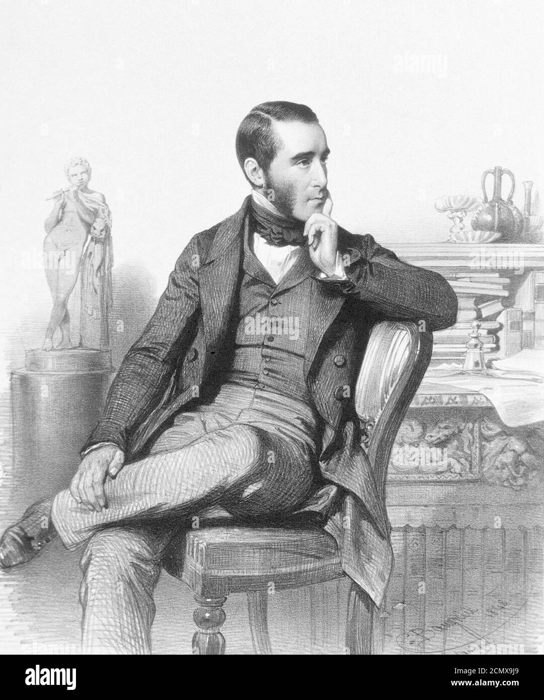 John Simon by Charles Baugniet Stock Photo - Alamy