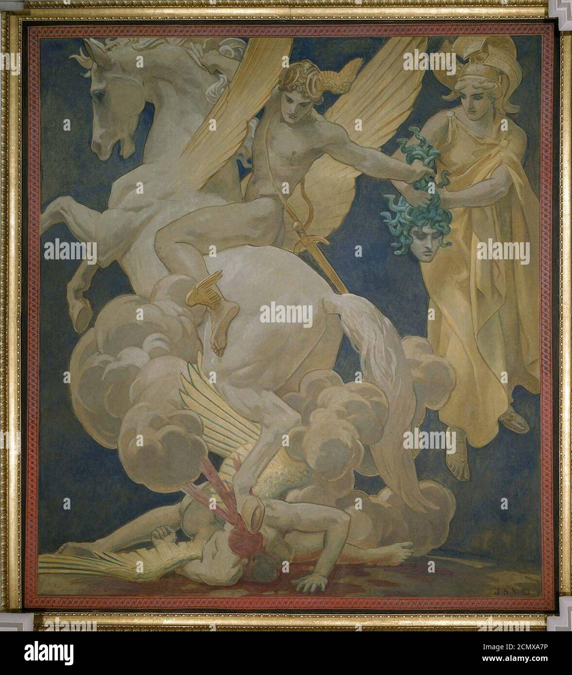 John Singer Sargent - Perseus on Pegasus Slaying Medusa Stock Photo - Alamy