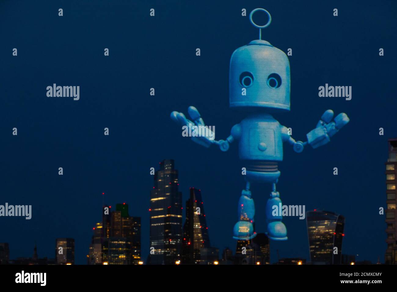 EDITORIAL USE ONLY Bubl - the new face of O2 appears as a hologram in ...