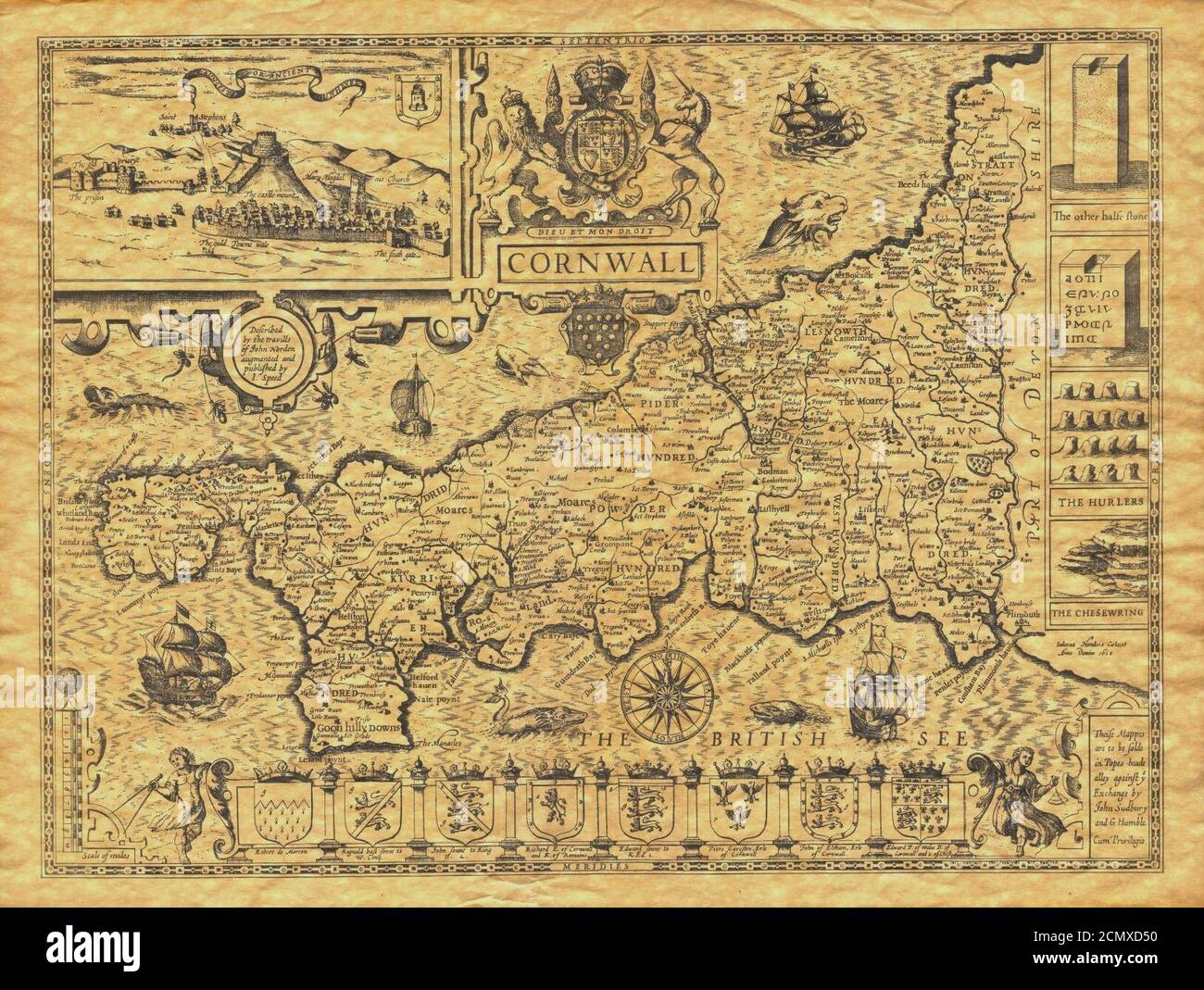 Map of cornwall hi-res stock photography and images - Alamy