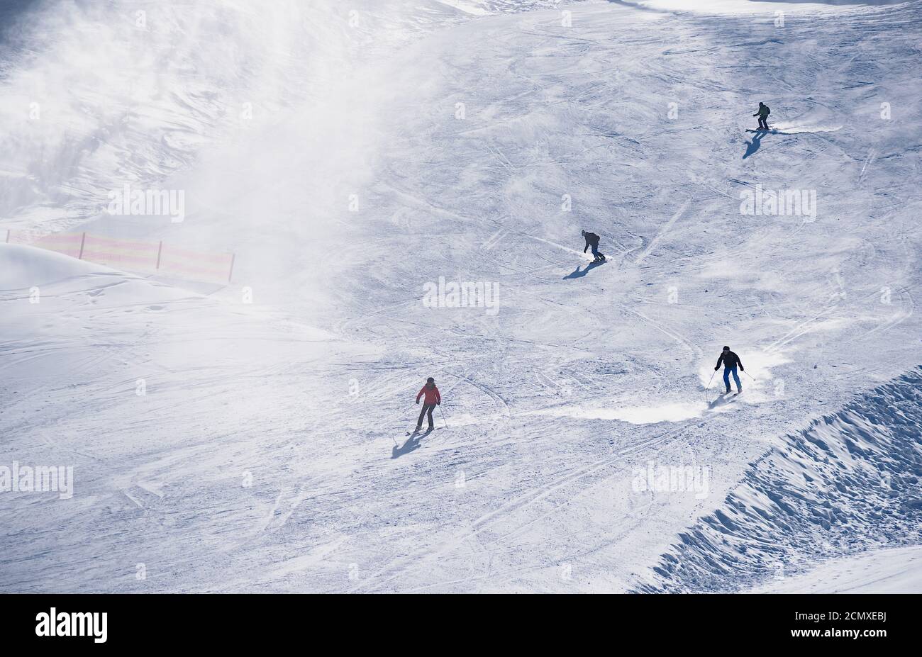 skier going down the mountain Stock Photo - Alamy