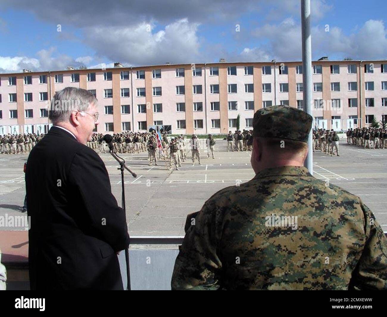 John Tefft addresses members of Georgias Shavnabada13th Light Infantry ...
