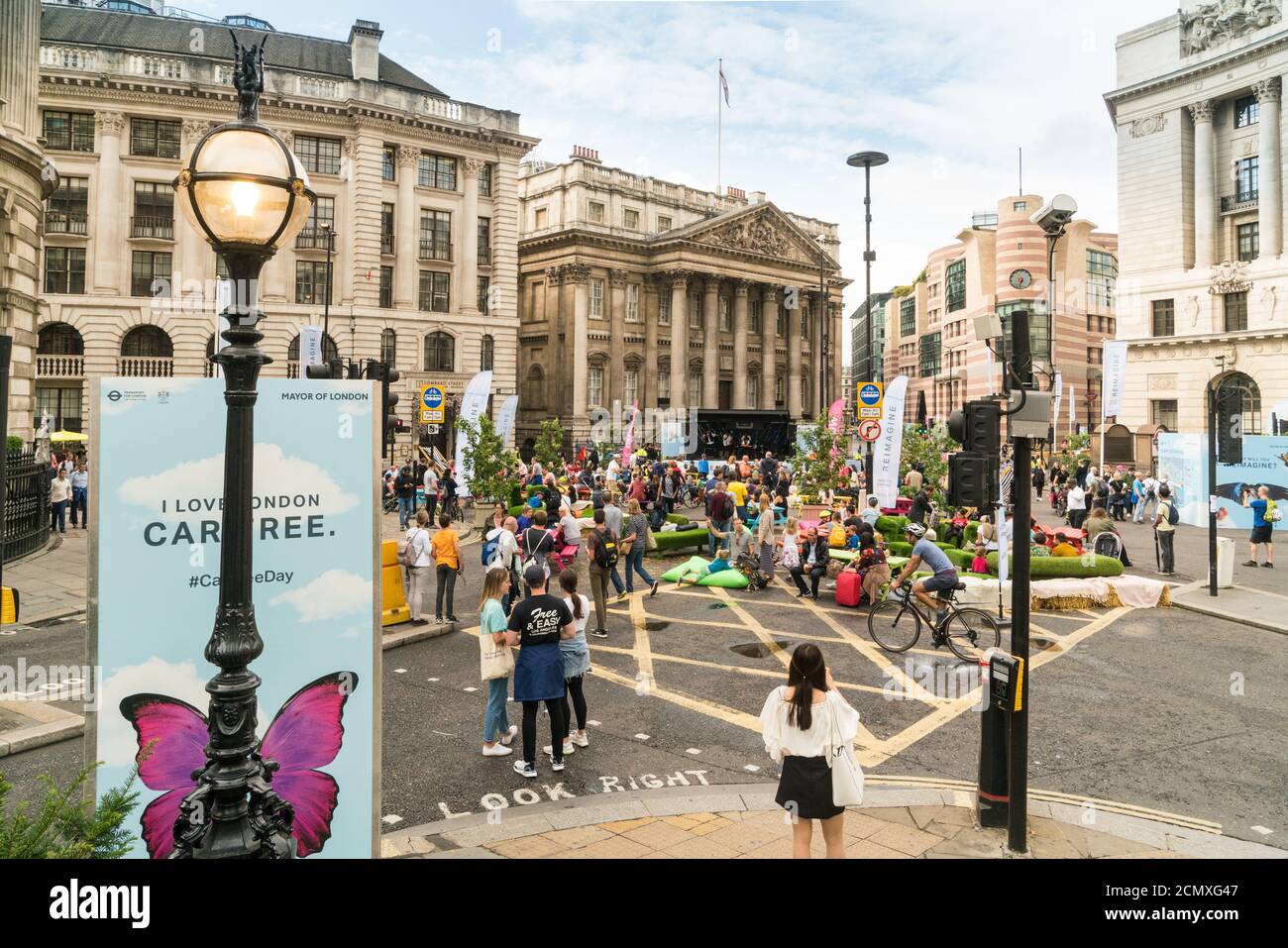 car free day event Reimagine at City of London Stock Photo - Alamy