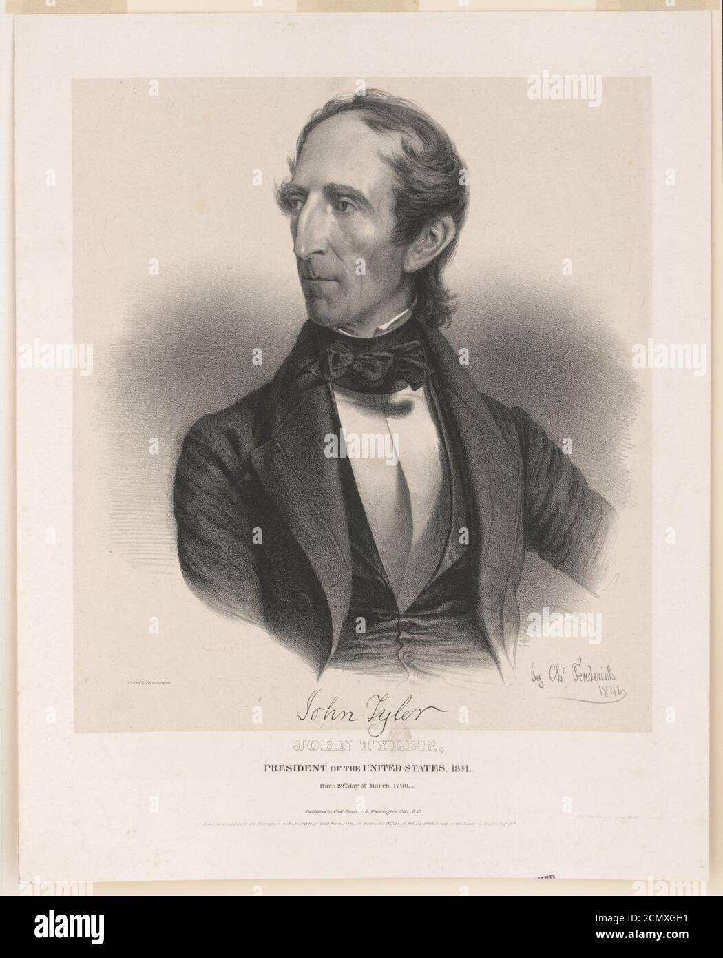 John Tyler, President of the United States, 1841. Born 29th day of ...