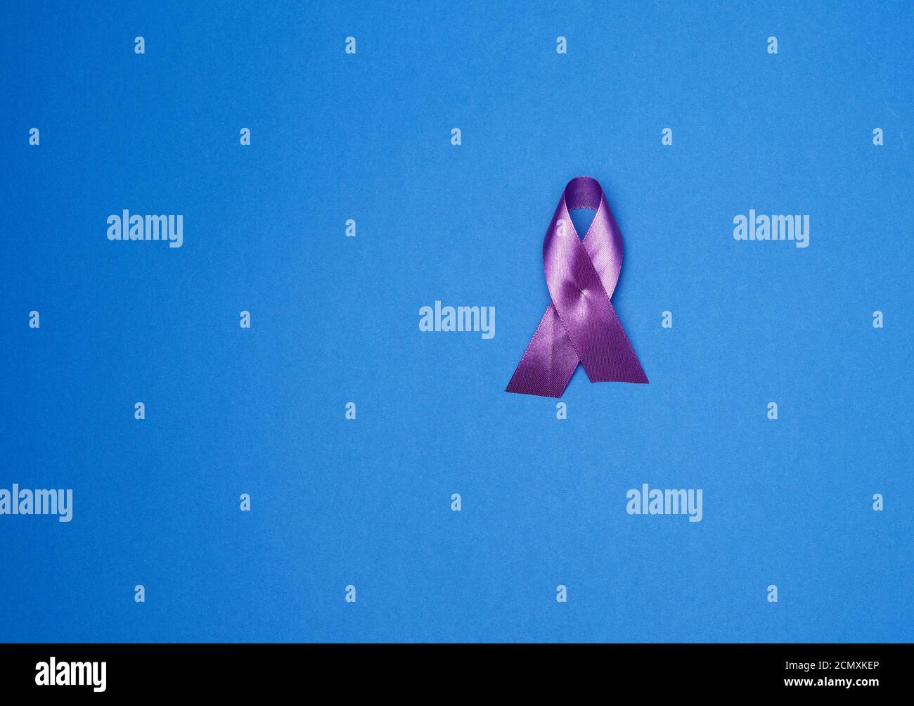 purple ribbon as a symbol of early research and disease control ...