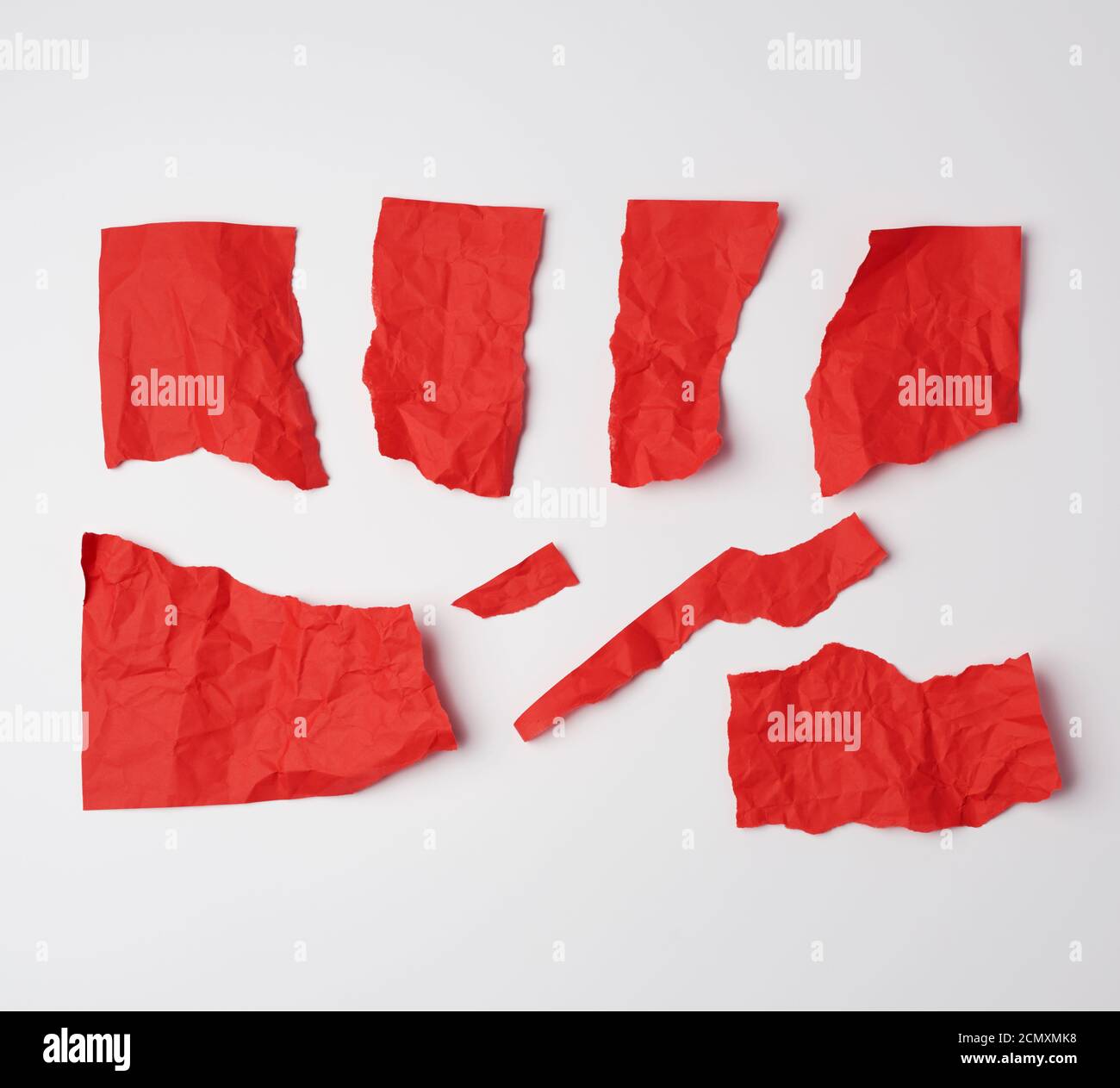 Pieces paper on red hi-res stock photography and images - Alamy