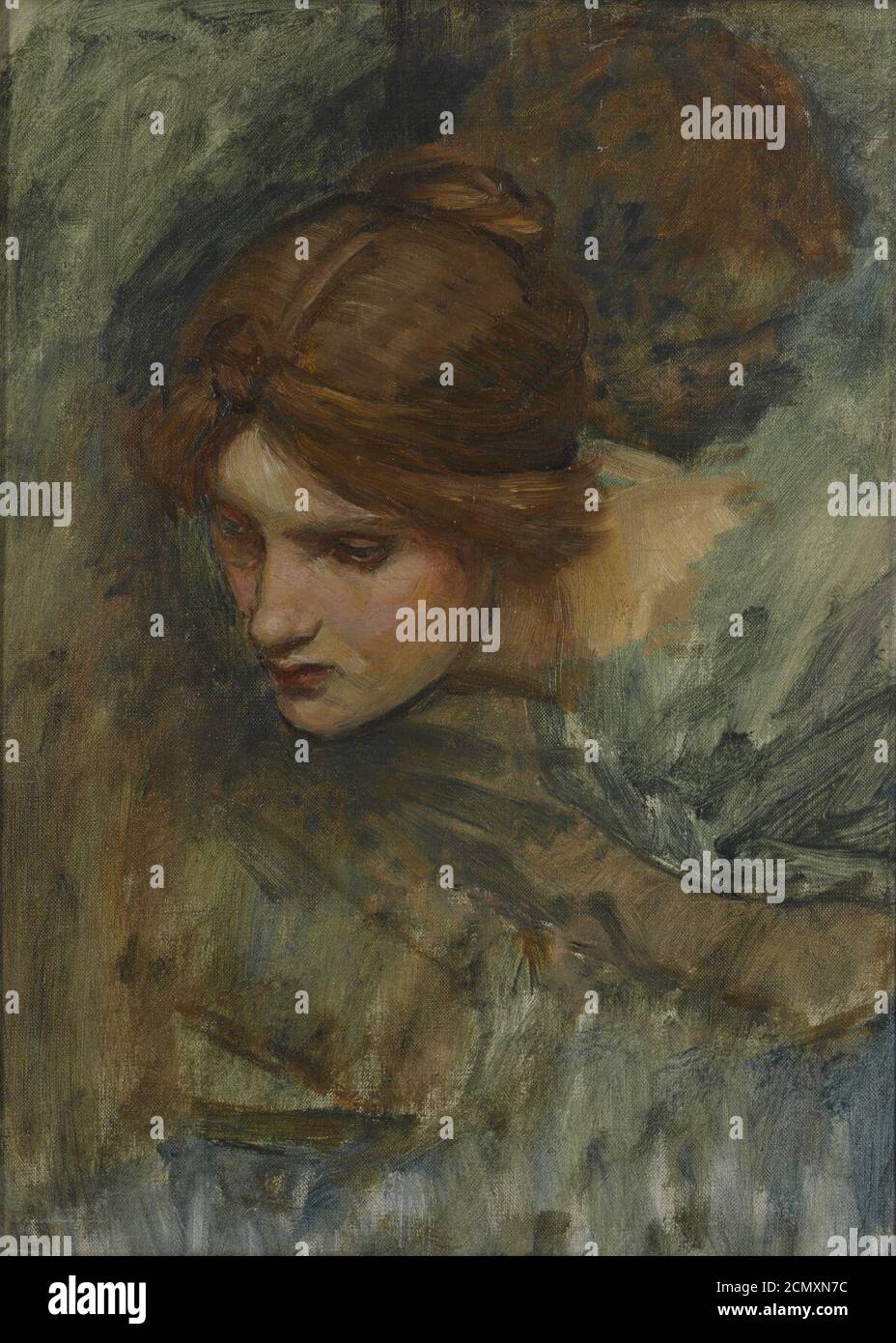 John William Waterhouse - Study for the Head of Venus in The Awakening ...