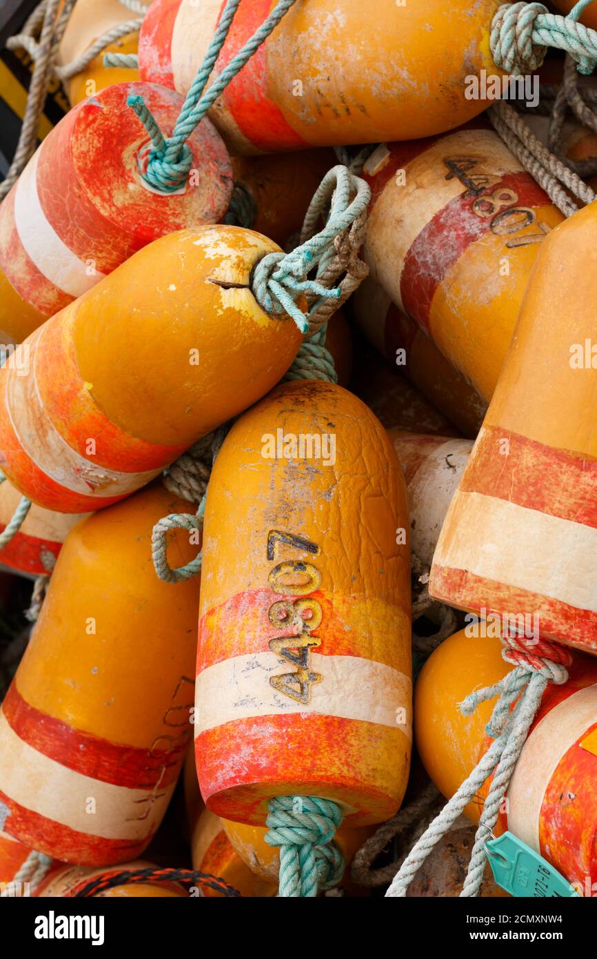 Vertical shot of orange plastic cylinders Stock Photo - Alamy