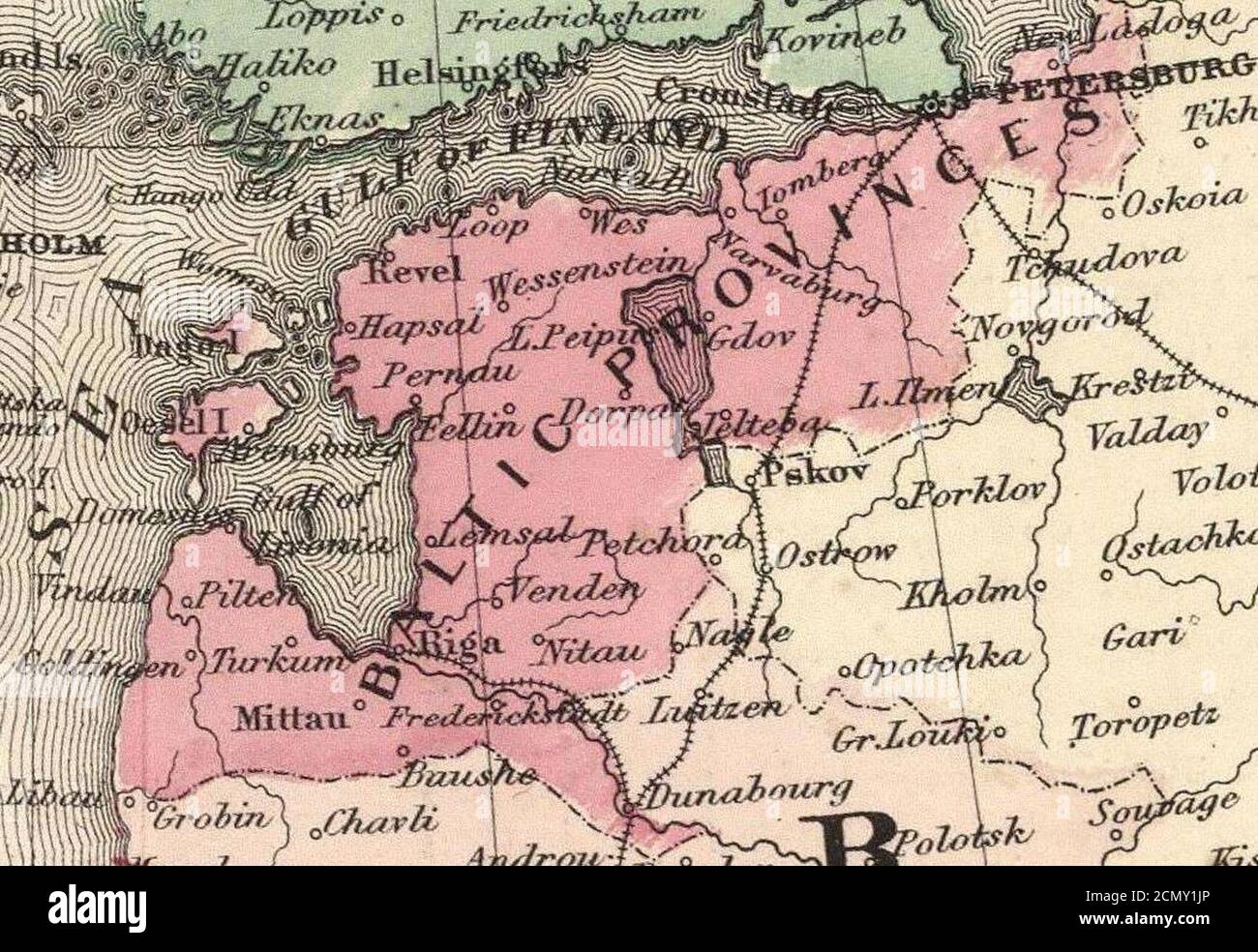 Johnson, A.J. Europe. 1864.D.Baltic Provinces Stock Photo - Alamy