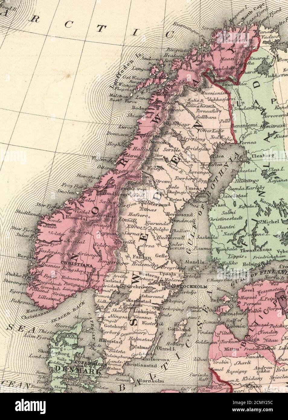 Johnson, A.J. Europe. 1864.M Stock Photo - Alamy