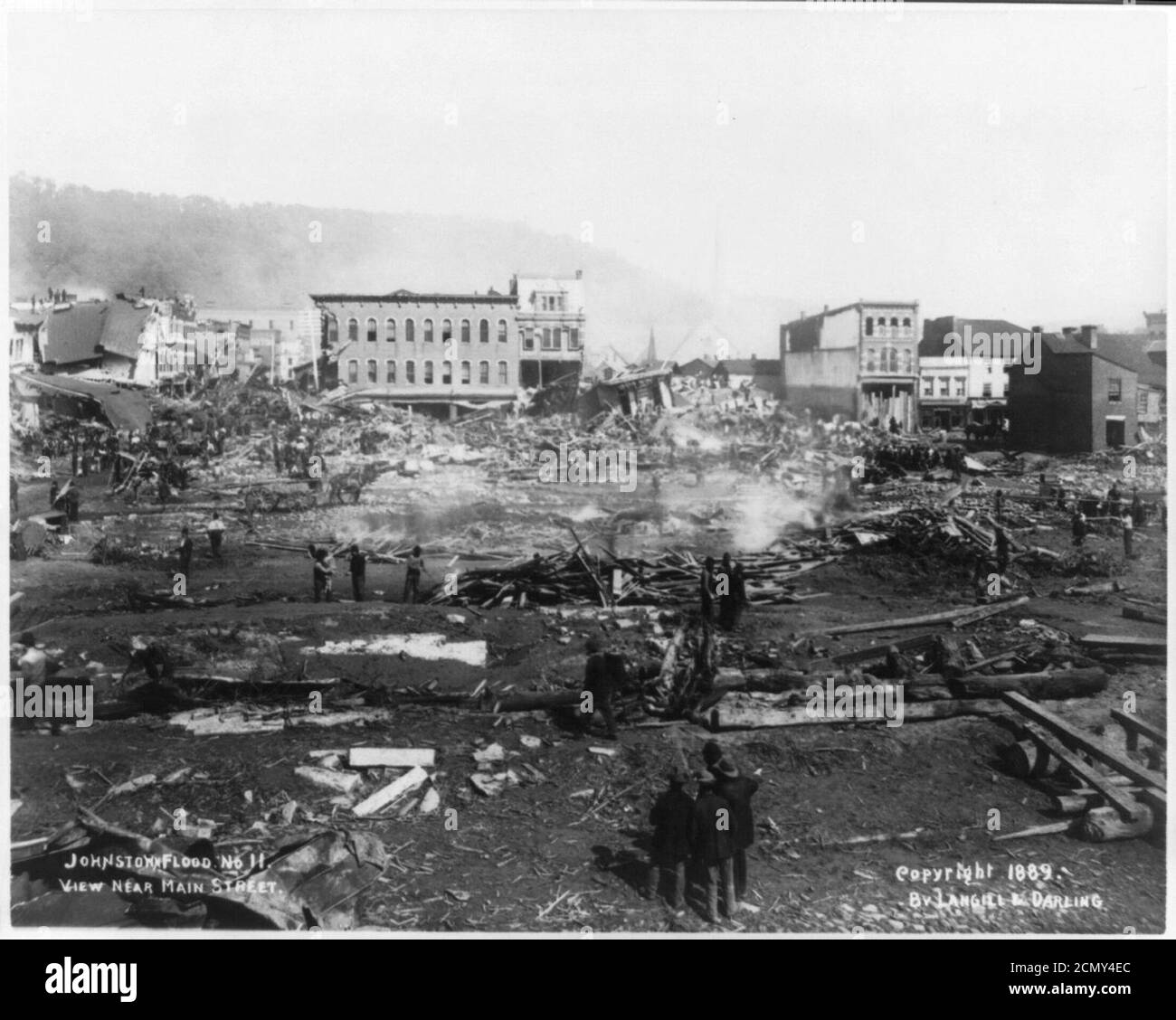 Johnstown flood. No. 11. View near Main Street Stock Photo - Alamy