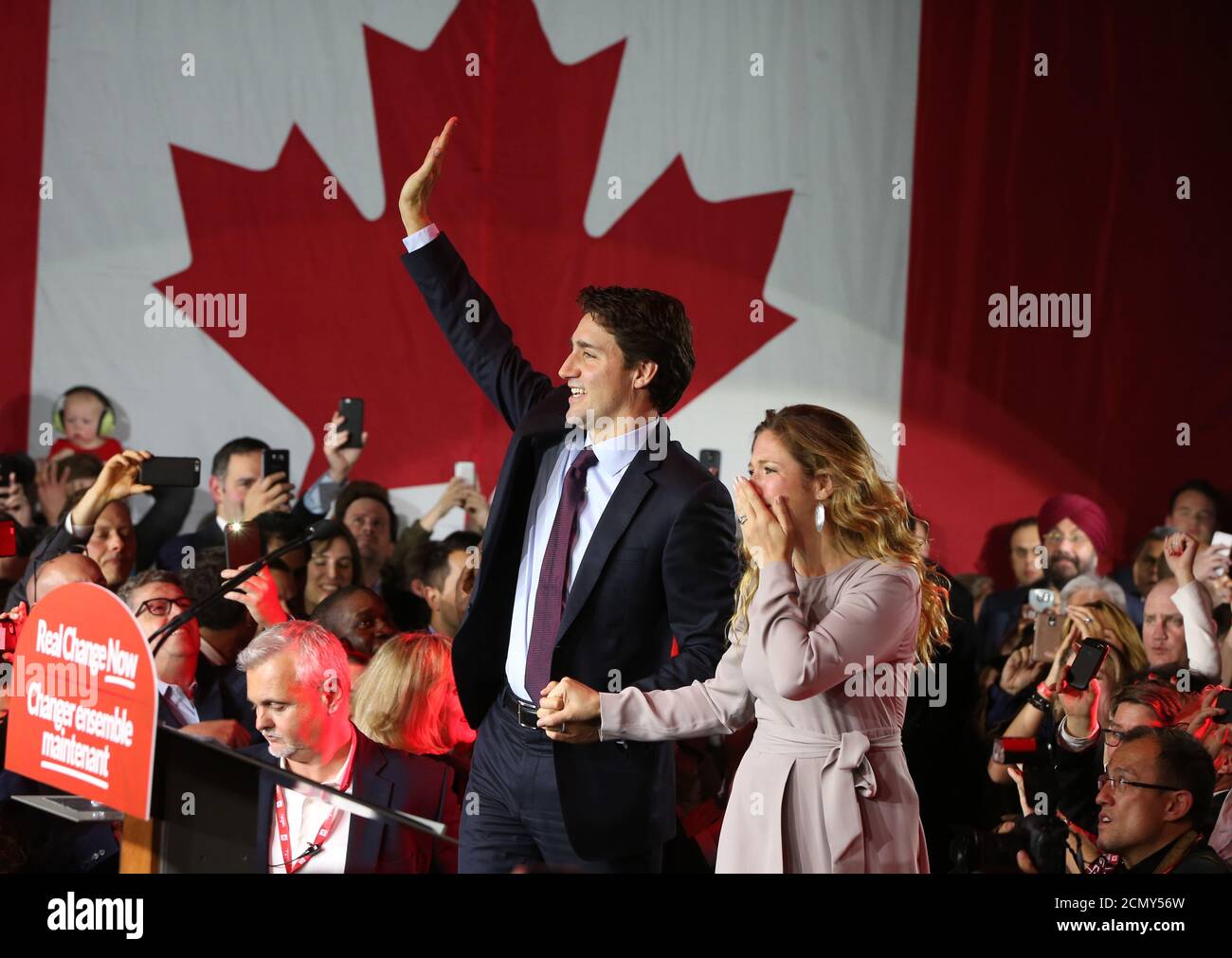 Canadian man wave flag hi-res stock photography and images - Alamy