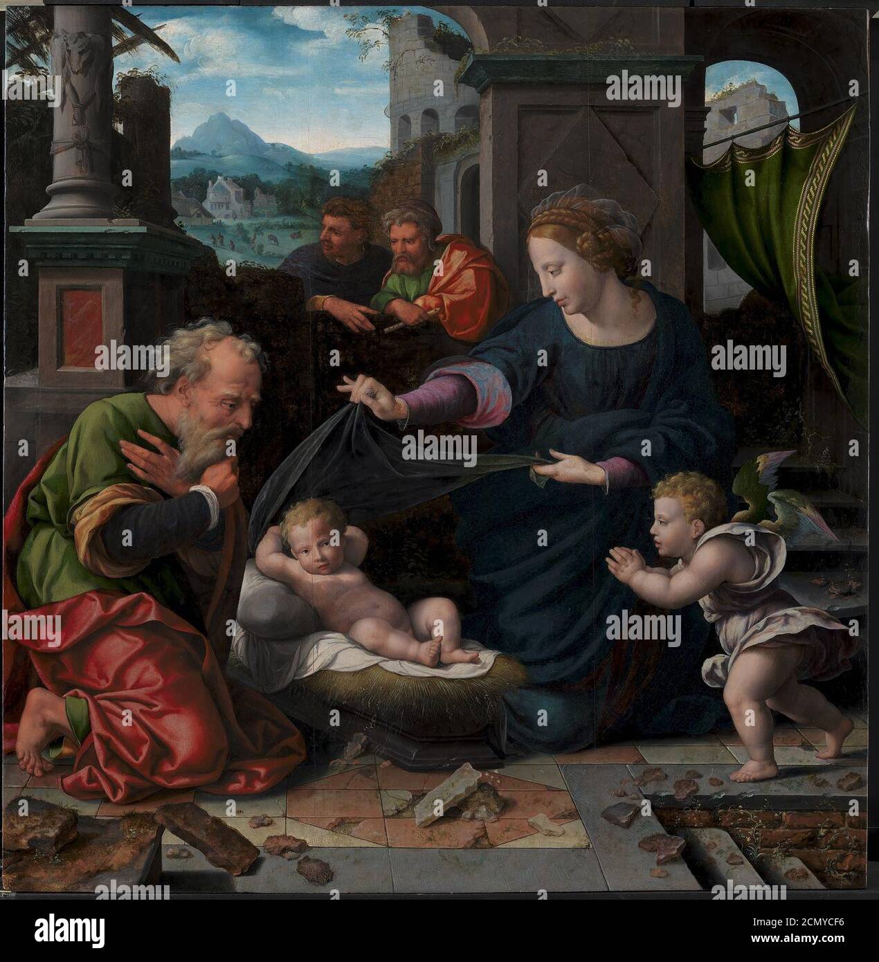 Joos van Cleve - The Holy Family Stock Photo - Alamy