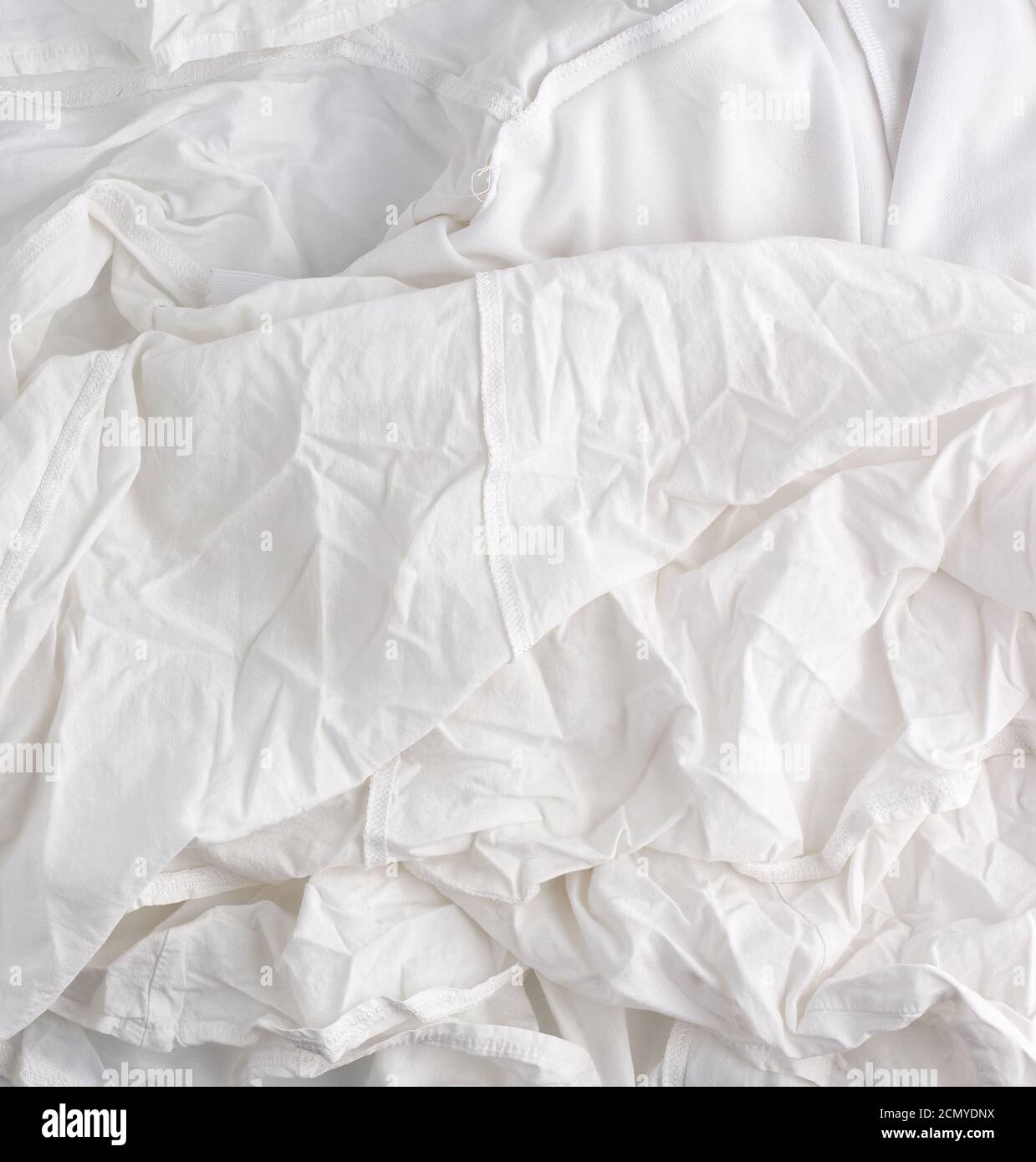 White cotton fabric creased hi-res stock photography and images - Alamy