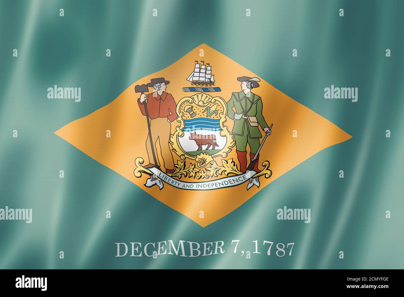 Delaware flag, USA Stock Photo - Alamy