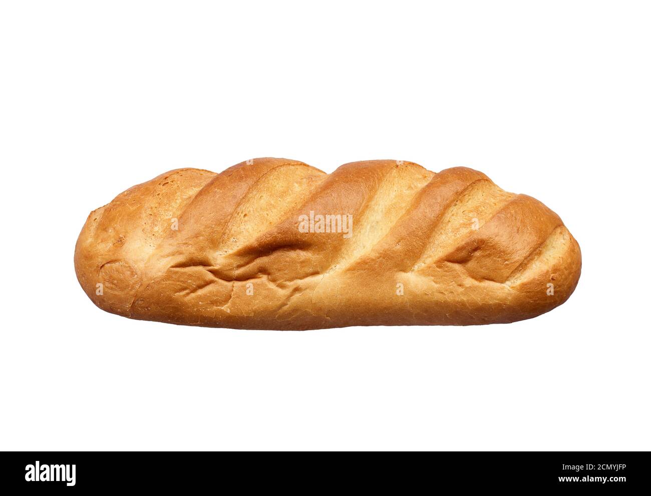 oblong baked loaf of bread made from white wheat flour Stock Photo - Alamy