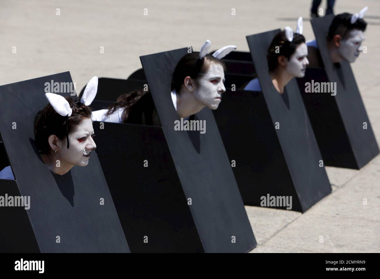 Lush Fighting Animal Testing Live Demonstration Clipart