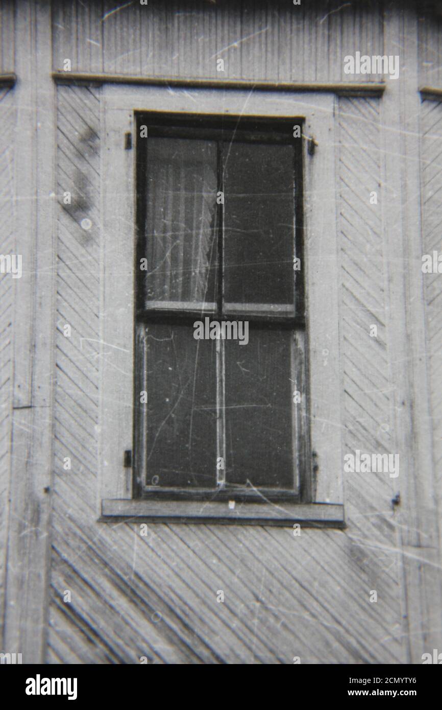 Fine 1970s vintage black and white photography of a standard shabby ...