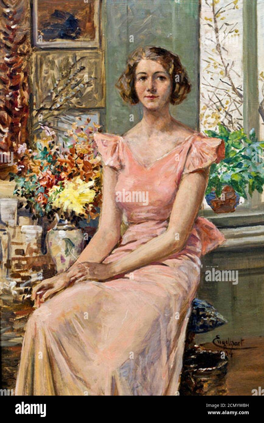 Josef Engelhart Sitzende Dame 1934 Stock Photo - Alamy