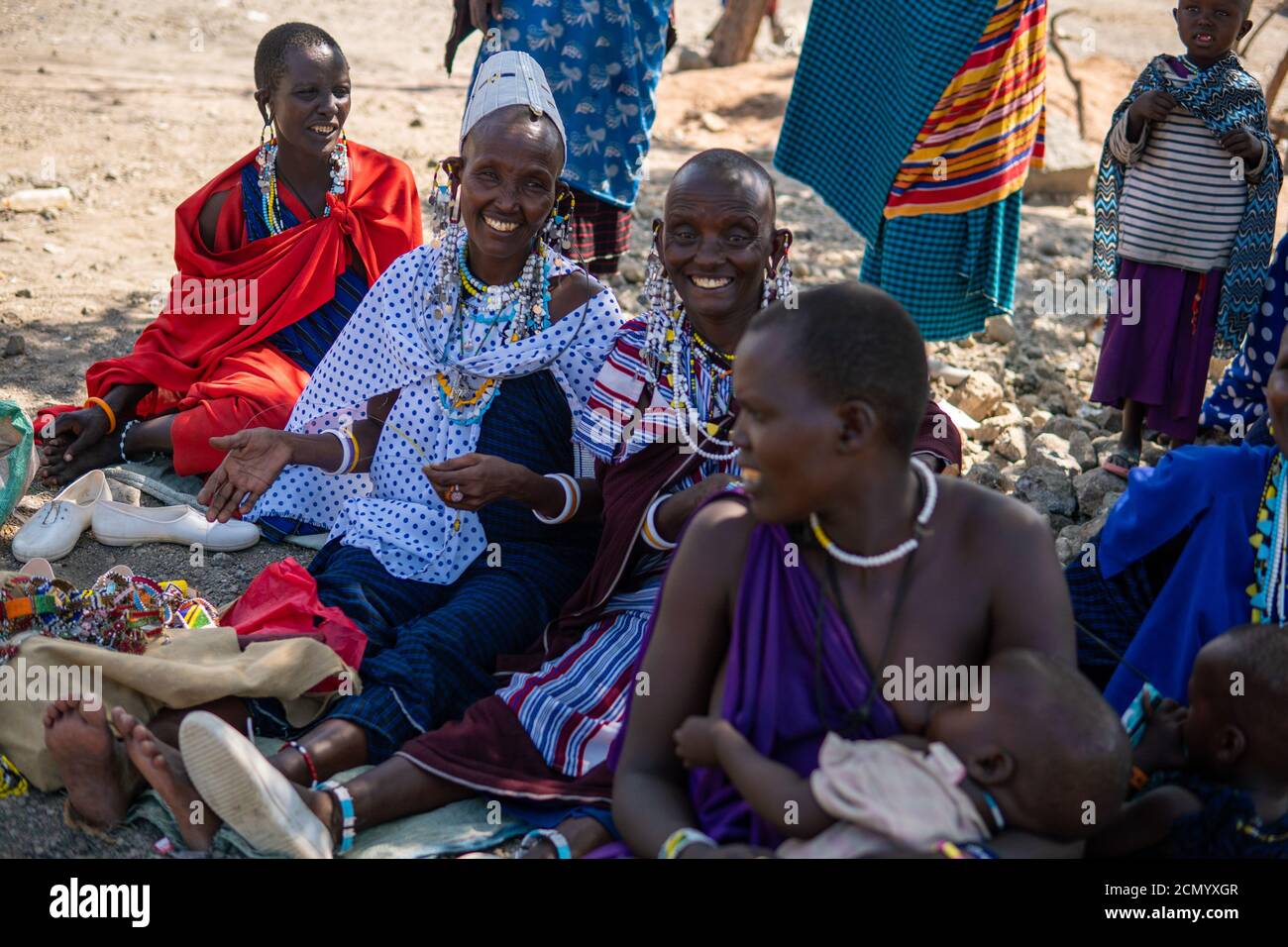ENGARE SERO. TANZANIA - JANUARY 2020: Market Day in Indigenous Maasai ...