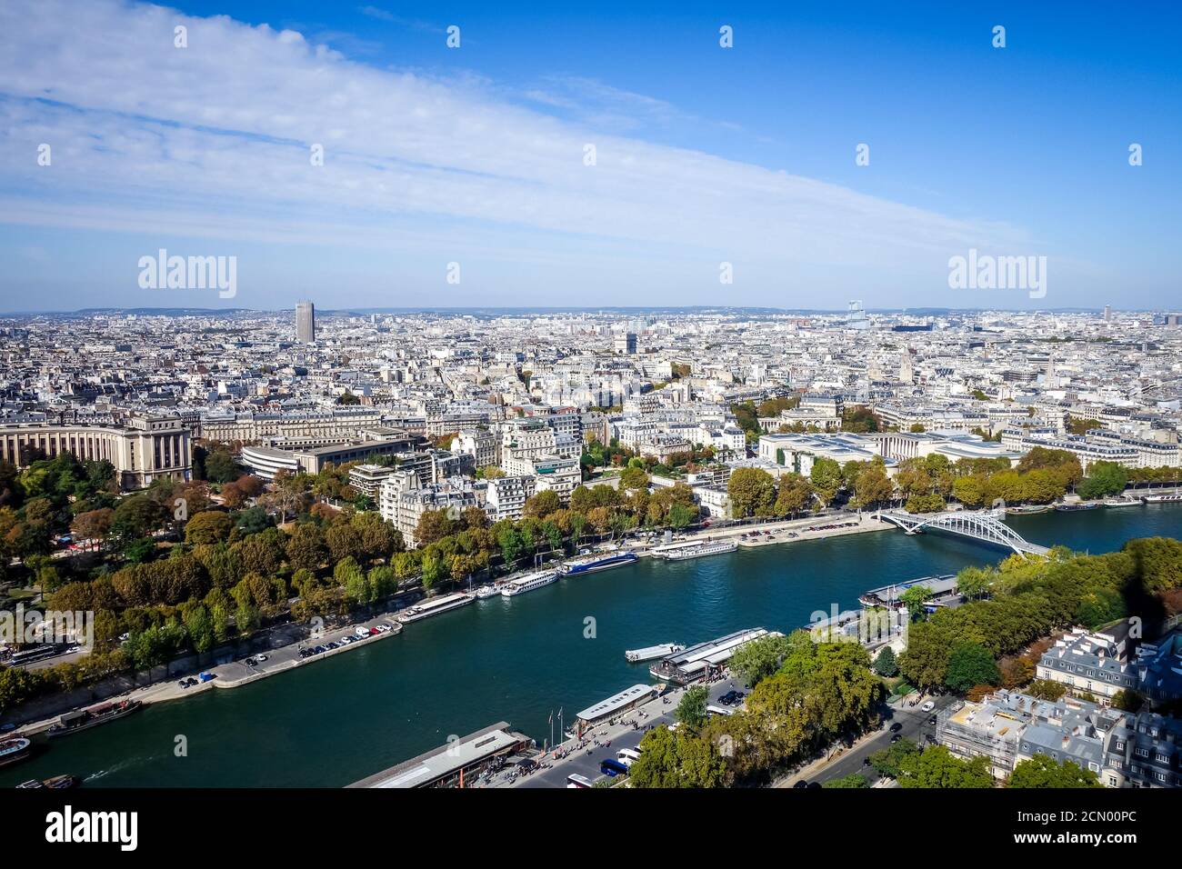 Aerial city view of Paris from Eiffel Tower, France Stock Photo - Alamy