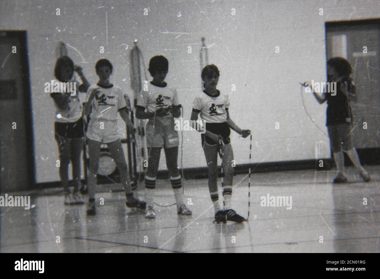 Fine 1970s vintage black and white photography of a kids sports team ...